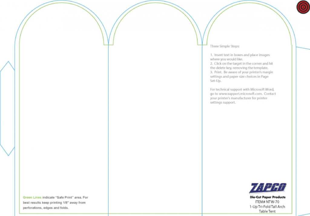 16 Printable Table Tent Templates And Cards ᐅ Templatelab With Tri Fold ...