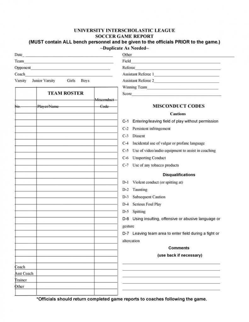 49 Printable Soccer Roster Templates (Soccer Lineup Sheets) ᐅ Within ...