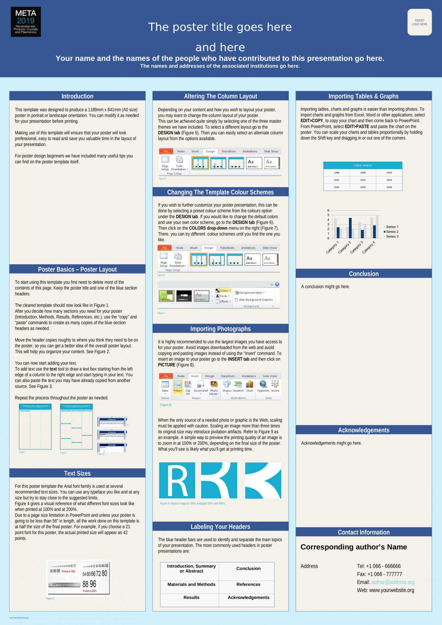 A0 Portrait Poster Template – Metaconferences Powerpoint throughout ...