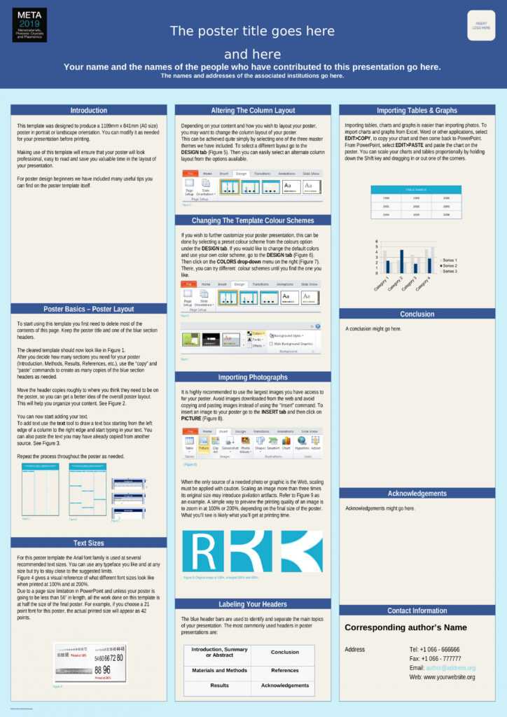 A0 Portrait Poster Template – Metaconferences Powerpoint throughout ...