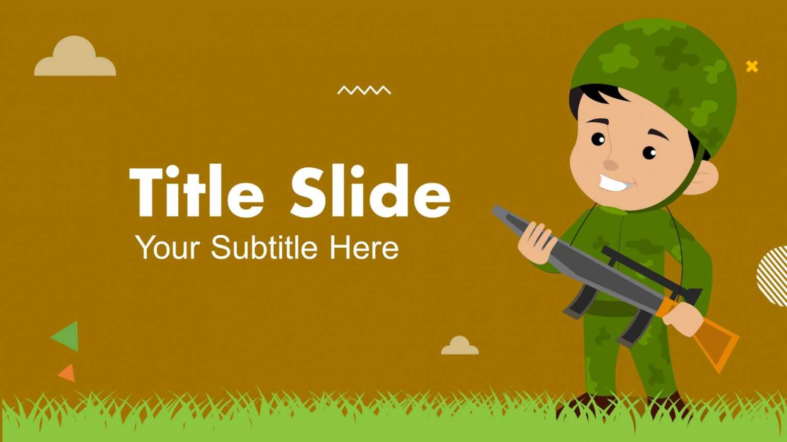 Army Kids Presentation Template | Slides Backgrounds Within Powerpoint ...
