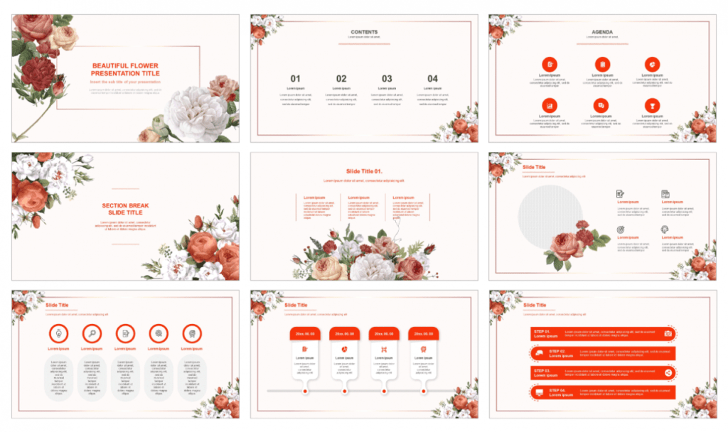 Beautiful Flower Free Google Slides Theme Powerpoint regarding Pretty ...