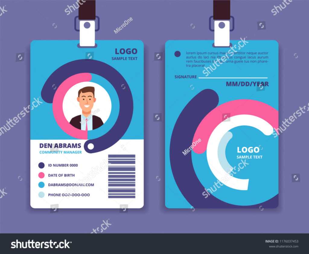 Corporate Id Card Professional Employee Identity Stock in Work Id Card ...