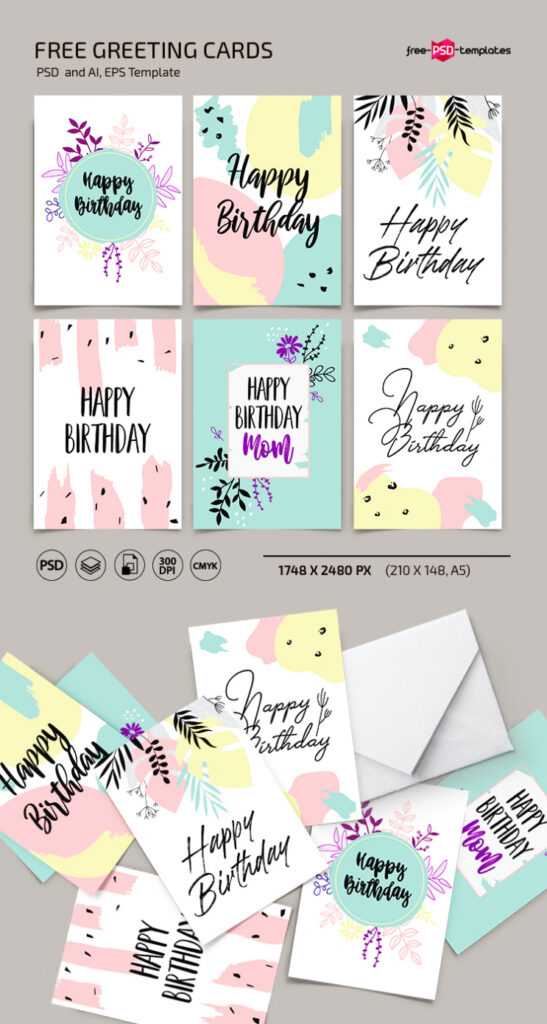 Free Greeting Card Template In Psd + Ai, Eps | Free Psd pertaining to ...