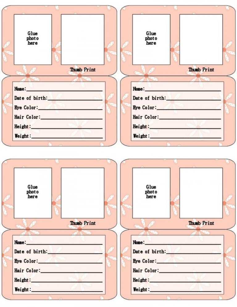 Free Printable Id Card Templates ~ Addictionary Within Spy Id Card ...