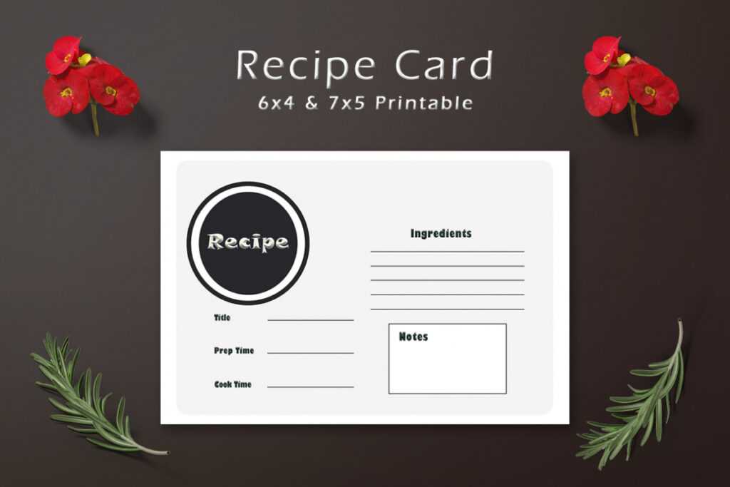 Free Simple Recipe Card Template ~ Creativetacos throughout Recipe Card ...