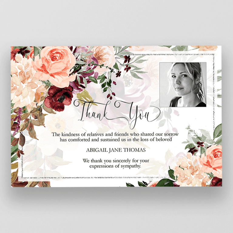 Funeral Program Template | Funeral Thank You Cards intended for ...