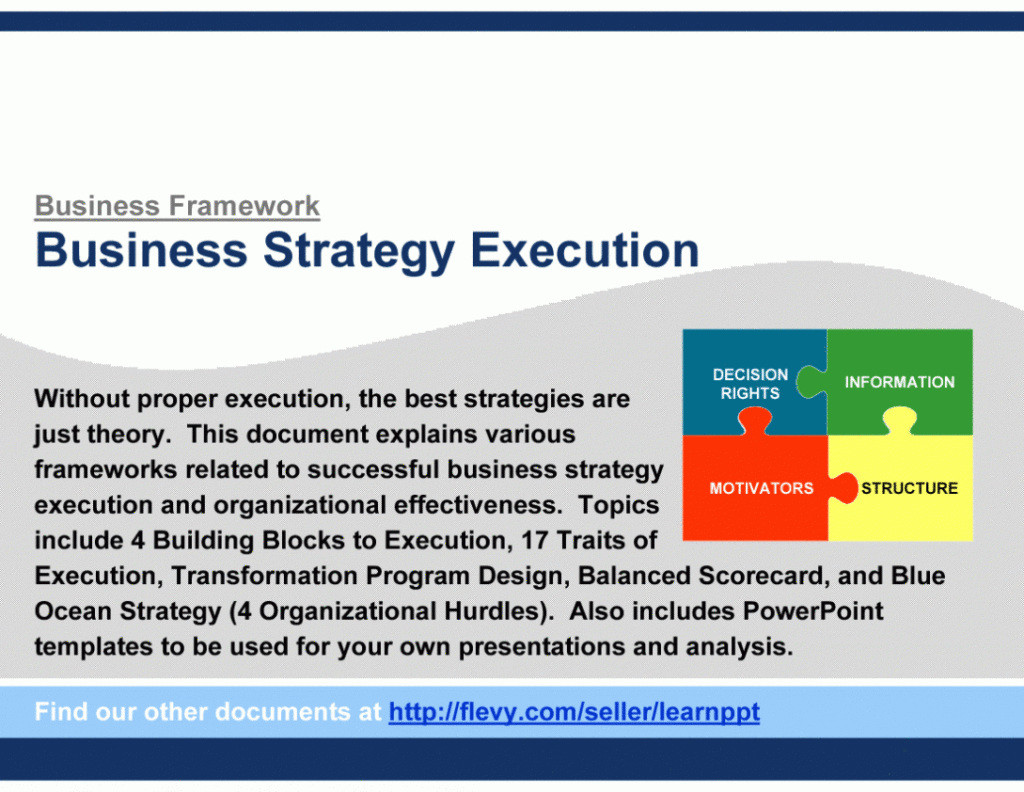 Guide To Business Strategy Execution (48-Slide Powerpoint) in Strategy ...
