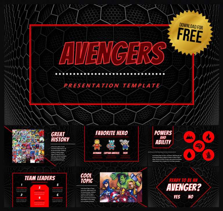 Marvel Powerpoint Template For Comics Presentation within Comic ...
