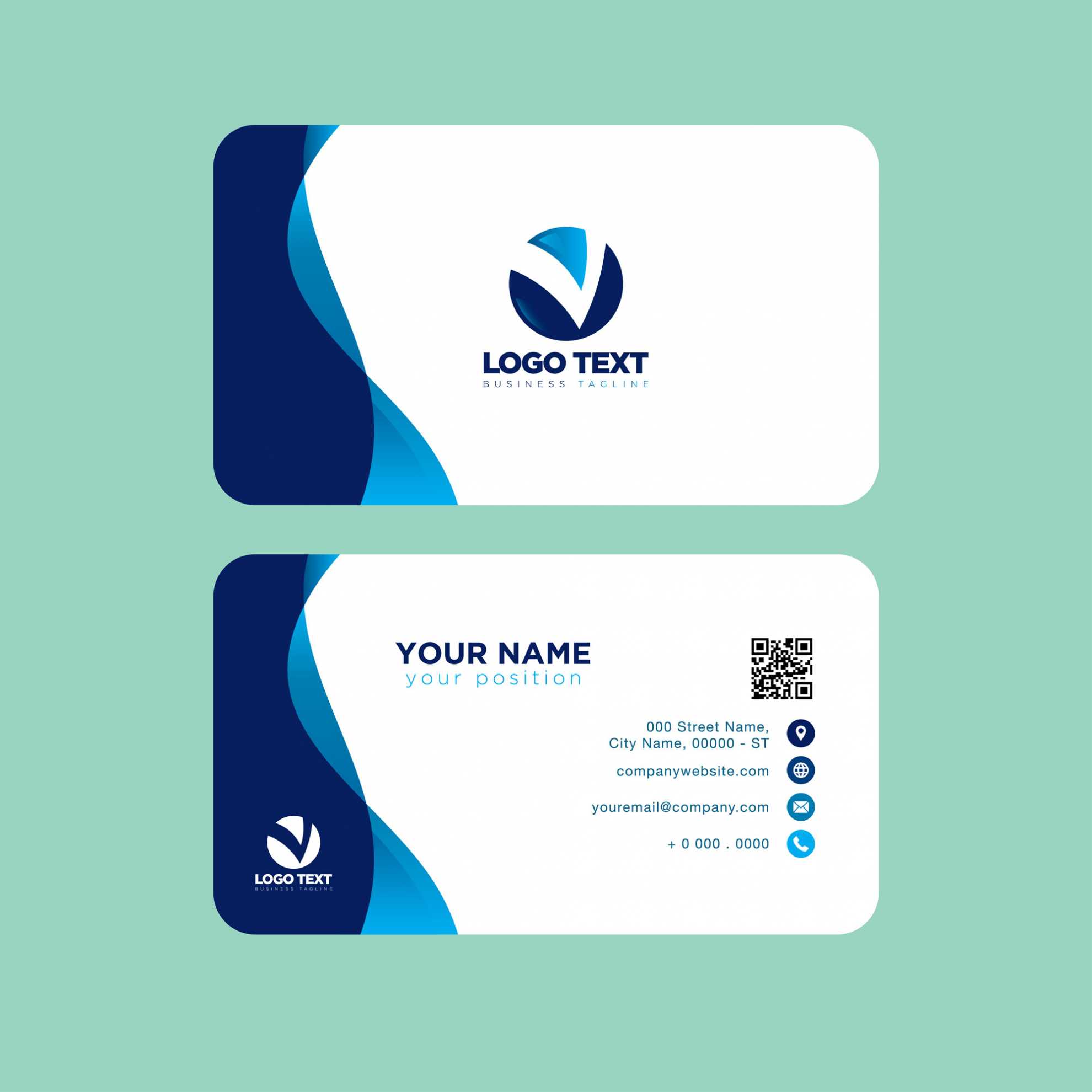 Professional Name Card Template Creative Inspirational Template Examples