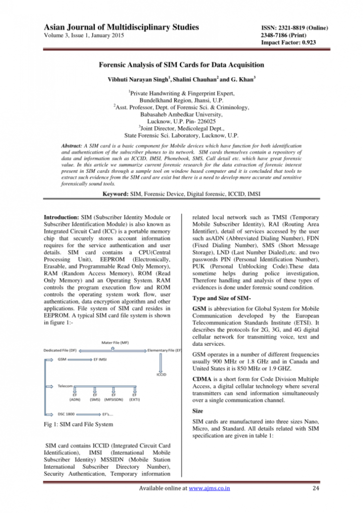 Pdf Forensic Analysis Of Sim Cards For Data Acquisition With Sim Card Template Pdf Creative