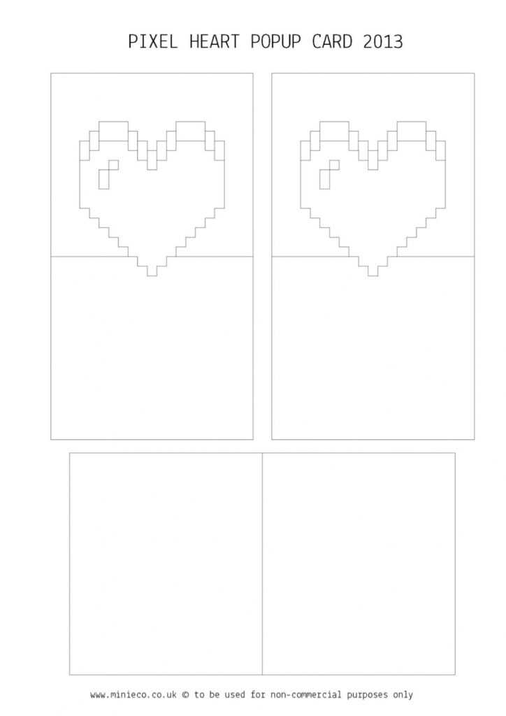 Pop-Up Pixel Valentine Card By Minieco – Varietats throughout Pixel ...