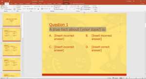 Powerpoint Template For A Multiple Choice Quiz With Powerpoint Quiz ...