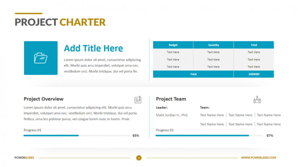 Project Charter Template | Download & Edit Ppt | Powerslides ...