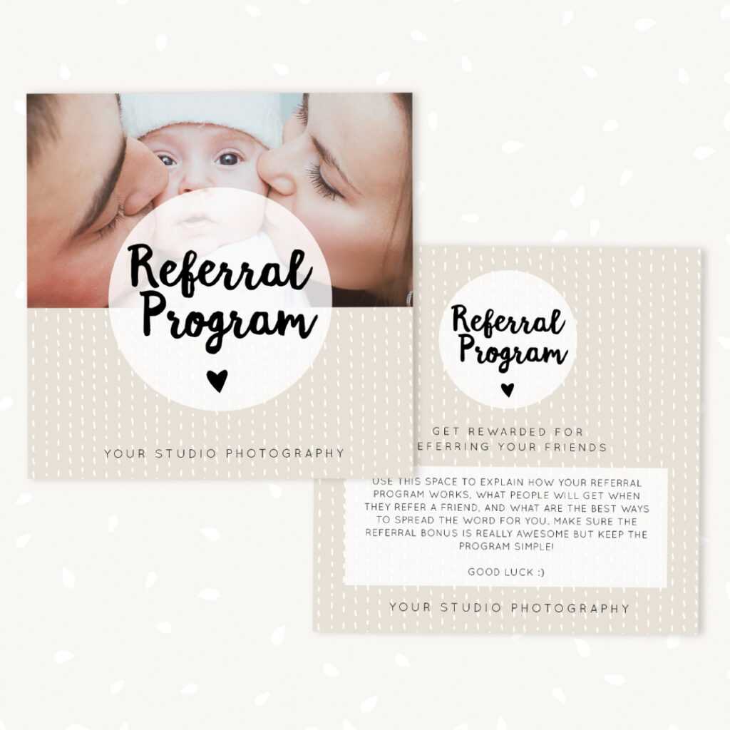 Referral Cards Photoshop Template – Strawberry Kit with Photography ...