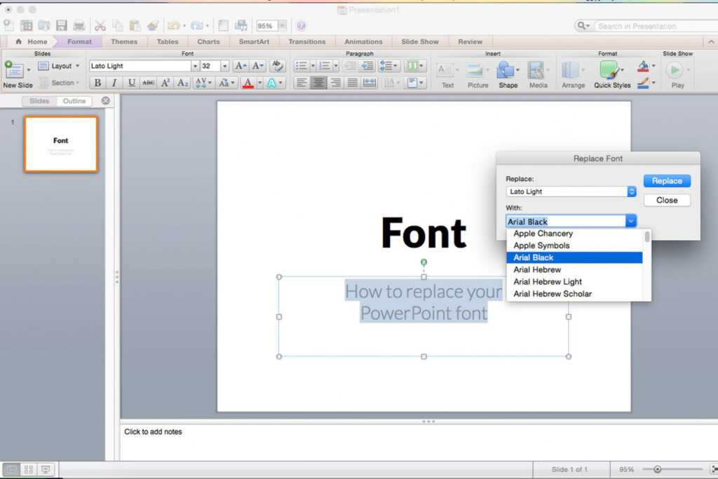 Replacing All The Fonts In My Presentation At One Time with Powerpoint ...